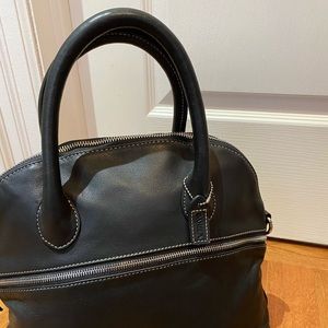 Danier Bags | Genuine Leather Black Satchel Shoulder Bag | Poshmark